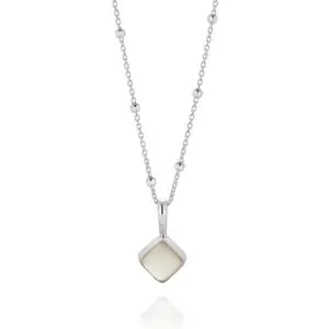 NELLOU JEWELLERY Sterling Silver Moonstone Necklace - Gray