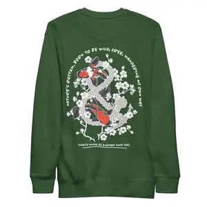 ANCHOR & CREW Forest Koi Fish Another Good Day Cotton Blend Sweatshirt