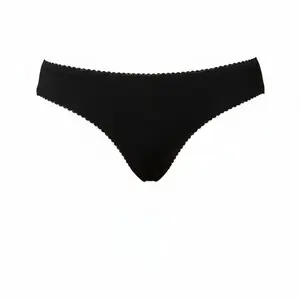 THE COOLGIRL NYC Jane Thong In Cotton - Black