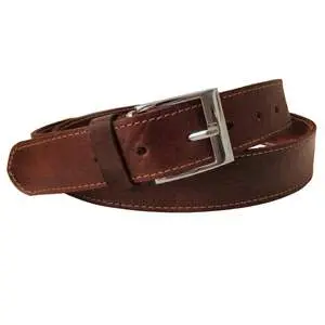 BERBER LEATHER Leather Belt Narrow Width - Brown