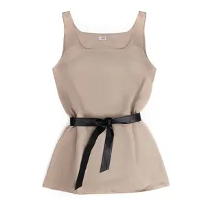 VICTORIA SLAVINSKAIA Silk Mini Dress With Leather Belt