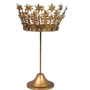 LILA RASA Decorative Crown Tealight Holder - Gold