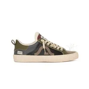 SPRINGA | UNIQUE VULCANIZED SNEAKERS ITALIAN HANDMADE Wavy Leather Multicolor Embroidery Sneakers - Black