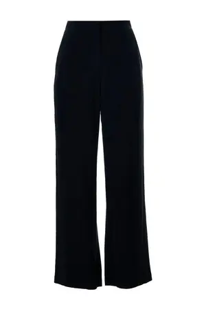 LOUCHE Tilde Linen Mix Wide Leg Trousers - Black