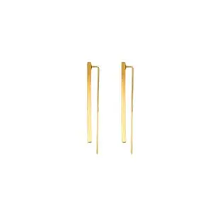 LES REINES The Dignity Dangle Earrings 24k Plated - Gold