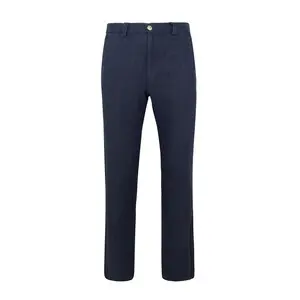 Haris Cotton Linen Pants With Back Cargo Pockets Marine