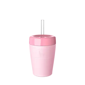 KEEPCUP Commuter Cold Cup With Straw Lid 12oz/340ml Stainless Steel Reusable Coffee Cup Pashmak - Pink