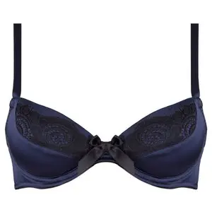 EMMA HARRIS Signature Navy Padded Plunge Bra - Blue