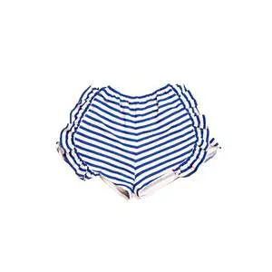 IOANA CIOLACU Blue / White Striped Peony Shorts - Blue/white