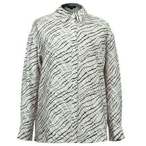 SMART AND JOY Graphic Print Long Sleeves Shirt Beige - Brown