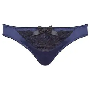 EMMA HARRIS Signature Navy Lace Front Brief - Blue