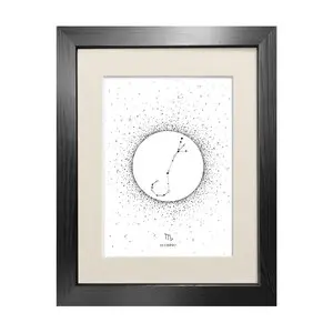 EMILY CARTER Scorpio Star Sign' Fine Art Print A4 - Black