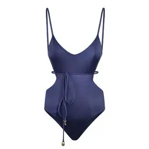 BIANCA RESORTWEAR Vittoria Swimsuit In Charcoal - Blue
