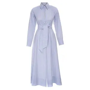SOFIA TSERETELI Blue / White Striped Shirt Dress - Blue/white