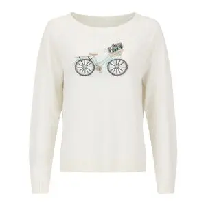 CATNIP AND SEAWEED Bicycle Cashmere Sweater - White