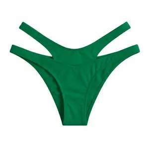 ACQUA PURA Sol Cutout Emerald Bikini Bottoms Agave - Green