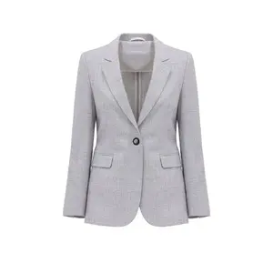 GEORGETTE Soft Ash Tailored Blazer - Grey