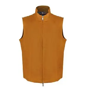 DAVID WEJ Hugo Linen Gilet Mustard