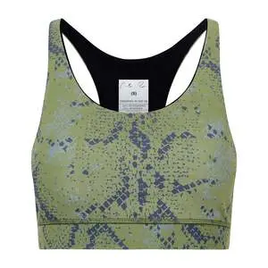 LULA-RU Sports Bra Olive Snake - Green