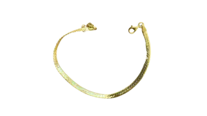 SPERO LONDON Herringbone Sterling Silver Snake Bracelet - Gold