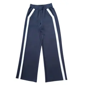 CIRCULAR PATH Striped Track Pant Black White Tall - Black/white