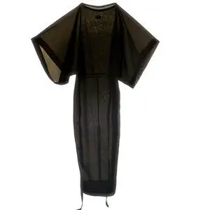 Chuks Collins Chiffon Convertible Batwing Dress - Black