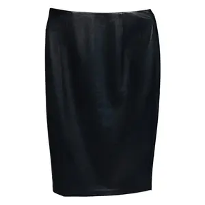 HOUSE OF KIND Vegan Leather Pencil Skirt - Black