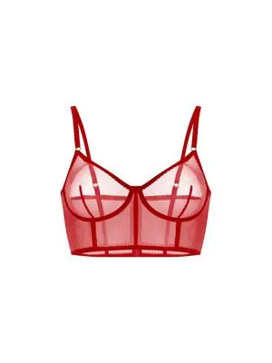 ZHILYOVA Unnamed Corset Bra - Red