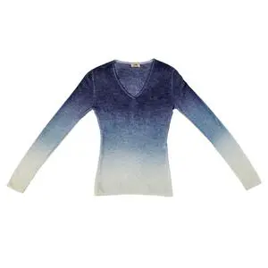 VANILLA&CHOCOLATE V Neck Under Jacket Sweater Berry V Sorbet - Blue