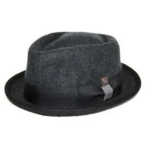 DASMARCA HATS Jackson Slate Wool Felt Porkpie Hat - Grey