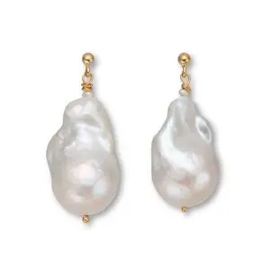 EVA REMENYI Giséle Baroque Pearl Earrings - Gold