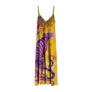 ALOHA FROM DEER Whisper Of The Tiger Maxi Dress - Yellow/purple