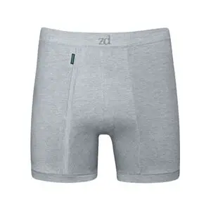 ZD ZERO DEFECTS Helios Fly Front Boxer Egyptian Cotton Superior Quality Premium Comfort Color - Grey