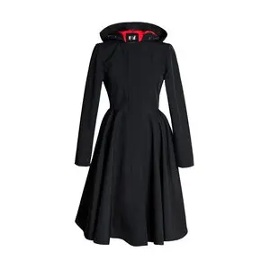 RAINSISTERS Coat With Red Lining: Raven Red - Black