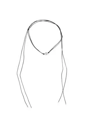 Saachi Hamsa Pendant Wrap Choker - Black