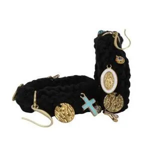 HILO DE MAR Drop Earrings With Charms - Black