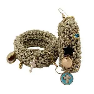 HILO DE MAR Drop Earrings With Charms - Gold