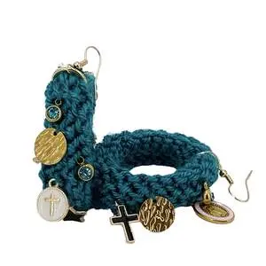 HILO DE MAR Drop Earrings With Charms - Green