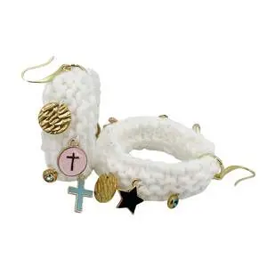 HILO DE MAR Drop Earrings With Charms - White
