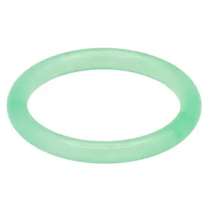 SEREE Blue / Green Pond Cyan Skinny Round Jade Stone Bangle - Blue/green
