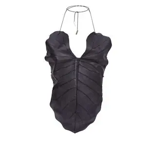 SARAH REGENSBURGER Leaf Top - Black