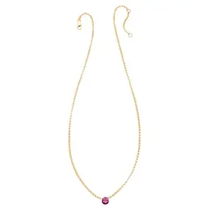 HEATHER HAWKINS Gold-filled Necklace With Tourmaline - Pink
