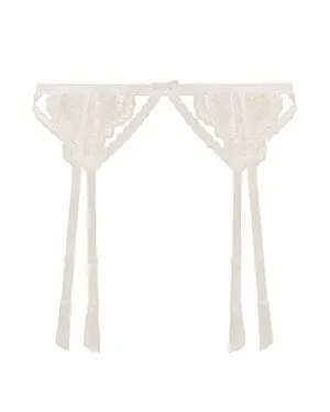 JOURNELLE Natalia Suspender Belt Alabaster - White