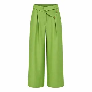 LUMINA ELIGMA The Wrapline Linen Trouser - Green