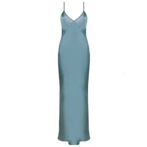 EMMA HARRIS Tamara Mist Silk Slip - Blue