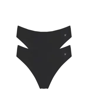 NUDEA The Organic Cotton Mini Brief 2 Pack - Black