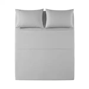 PURE PARIMA Ultra Percale Sheet Set Steel - Silver