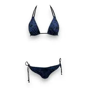 MONZLAPUR NEW YORK Black / Blue Serpent Bikini Black X Blue - Black/blue