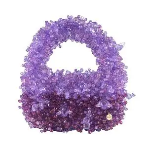 TILLIE BEADS Whimsy Classic Fluffy Bead Bag - Purple