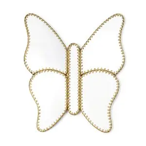 LILA RASA Butterfly Jewelled Brass Mirror - Gold